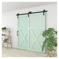 4-16FT Bypass Barn Door Slides Hardware Kit, Sliding Door Hanging Track ...