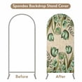 4FT Arch Backdrop Covers, Green Spring Floral Wedding Arch Cover ...