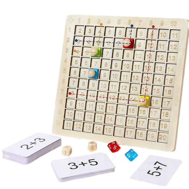 Tablero de multiplicación, juego de mesa de aprendizaje de matemáticas ...