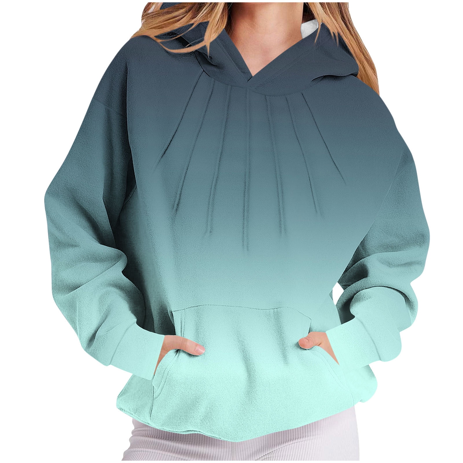 Click here for Longciy Womens Casual Sweatshirts Pleated Gradient... prices