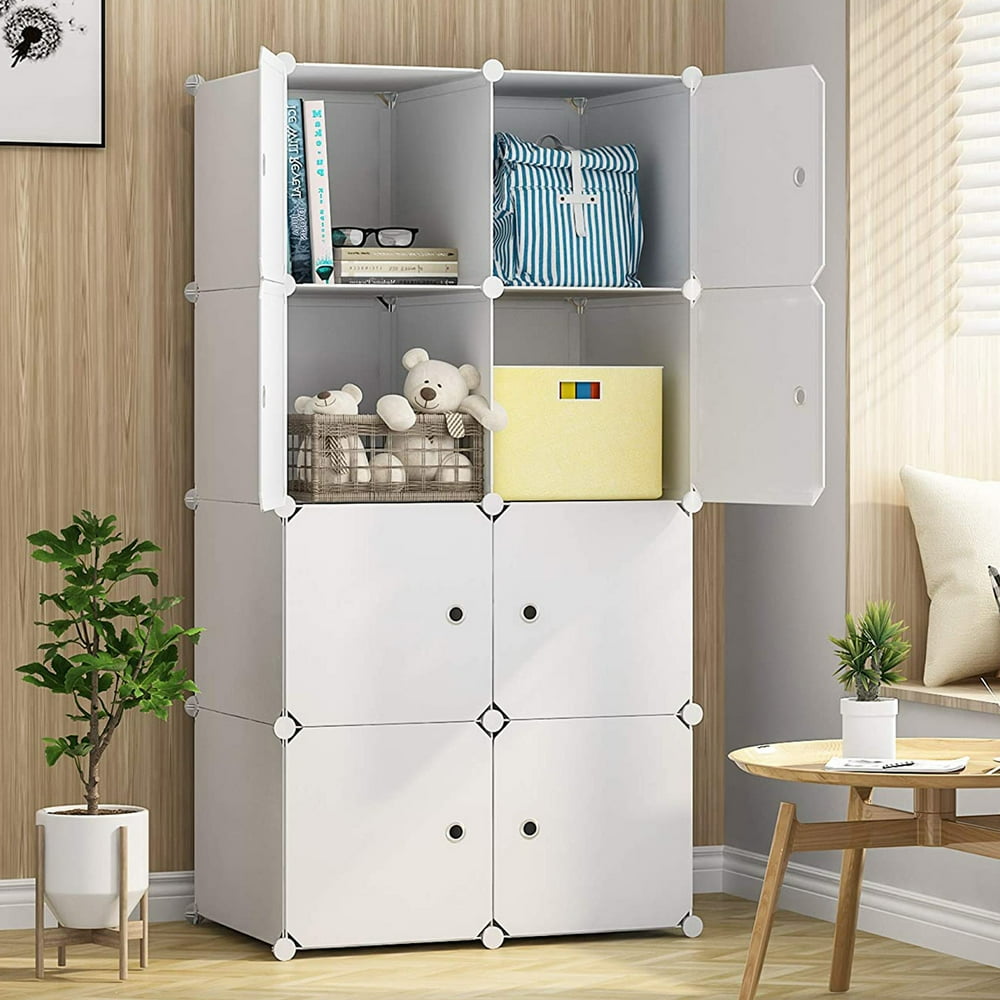 UWR-Nite Cube Storage Organizer, 8- Cube DIY Plastic Closet Cabinet ... UWR-Nite Cube Storage Organizer, 8- Cube DIY Plastic Closet Cabinet ...