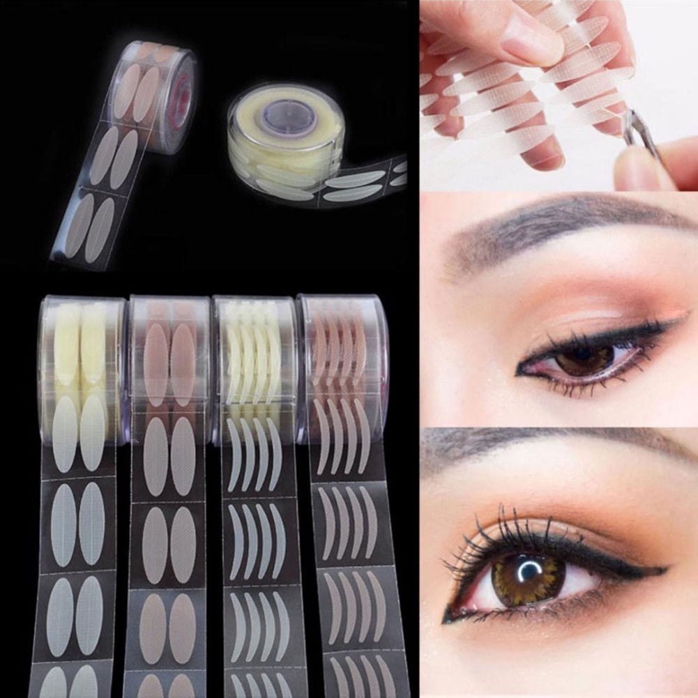 Grofry Double Eyelid Stickers 600Pack/Roll Invisible Wide/Narrow Makeup ...