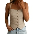 Dagugfen Camisole Tops for Women Spaghetti Strap Square Neck Line ...