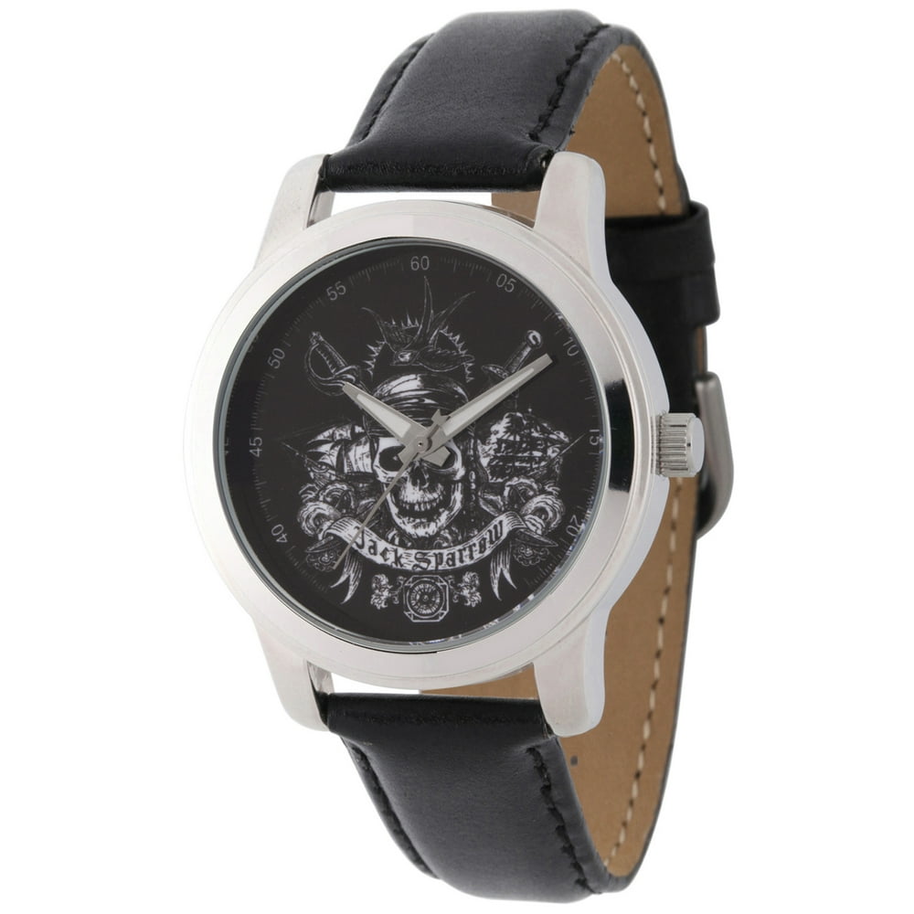 Disney - Pirates of the Caribbean 5 B/W Men's Silver Alloy Watch, Black ...