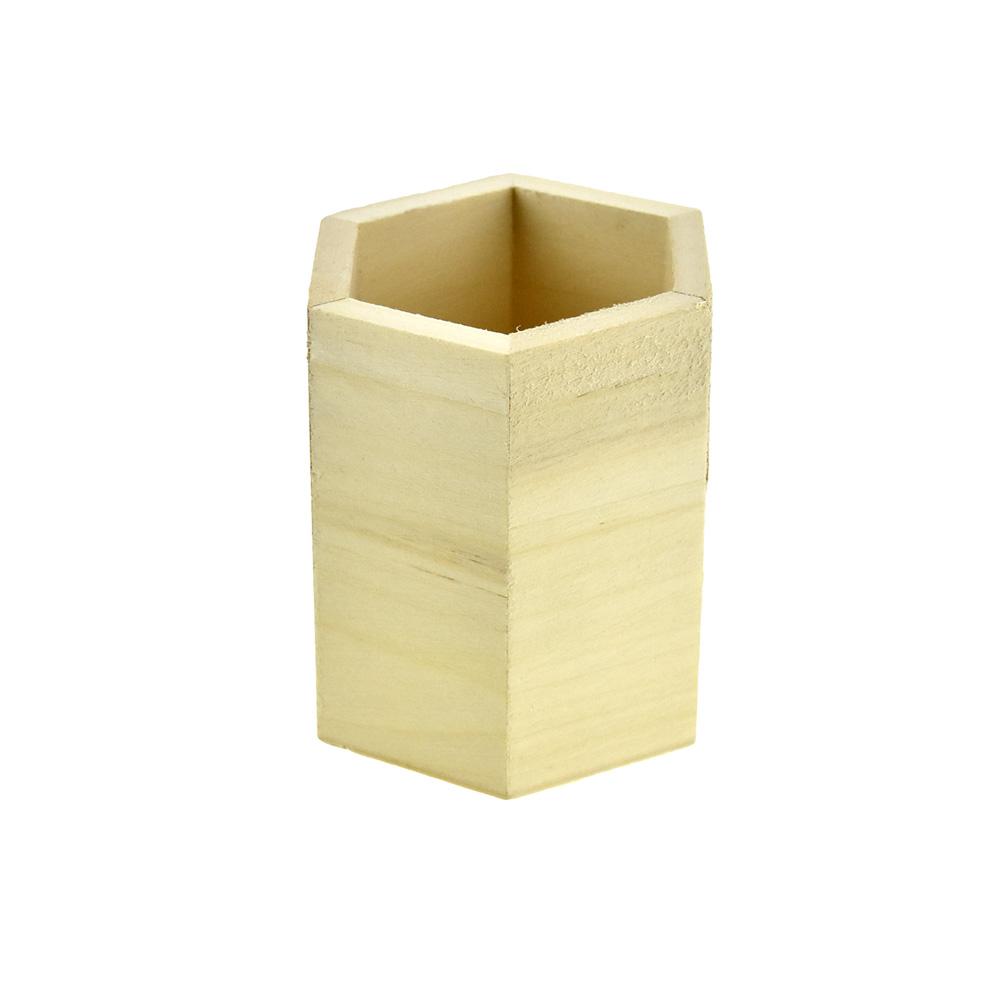 DIY Wooden Craft Stationary Hexagon Container, 3-3/4-Inch - Walmart.com