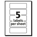 Avery(R) White Removable Print or Write Labels 5436, 1" x 3", Pack of ...