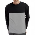 cllios Sweatshirts for Men Color Block Crew Neck Regular Fit Soft ...