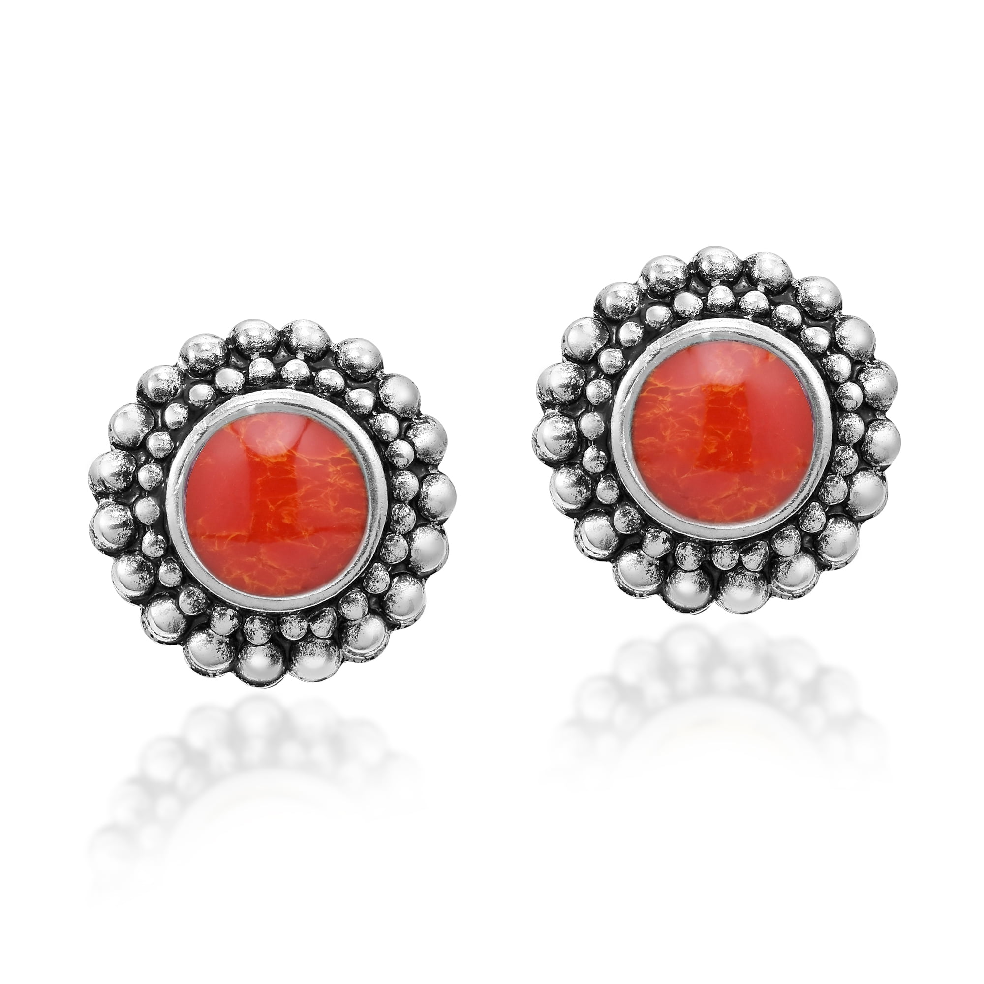 Click here for Aeravida Cute Chrysanthemum Red Coral Sterling Sil... prices