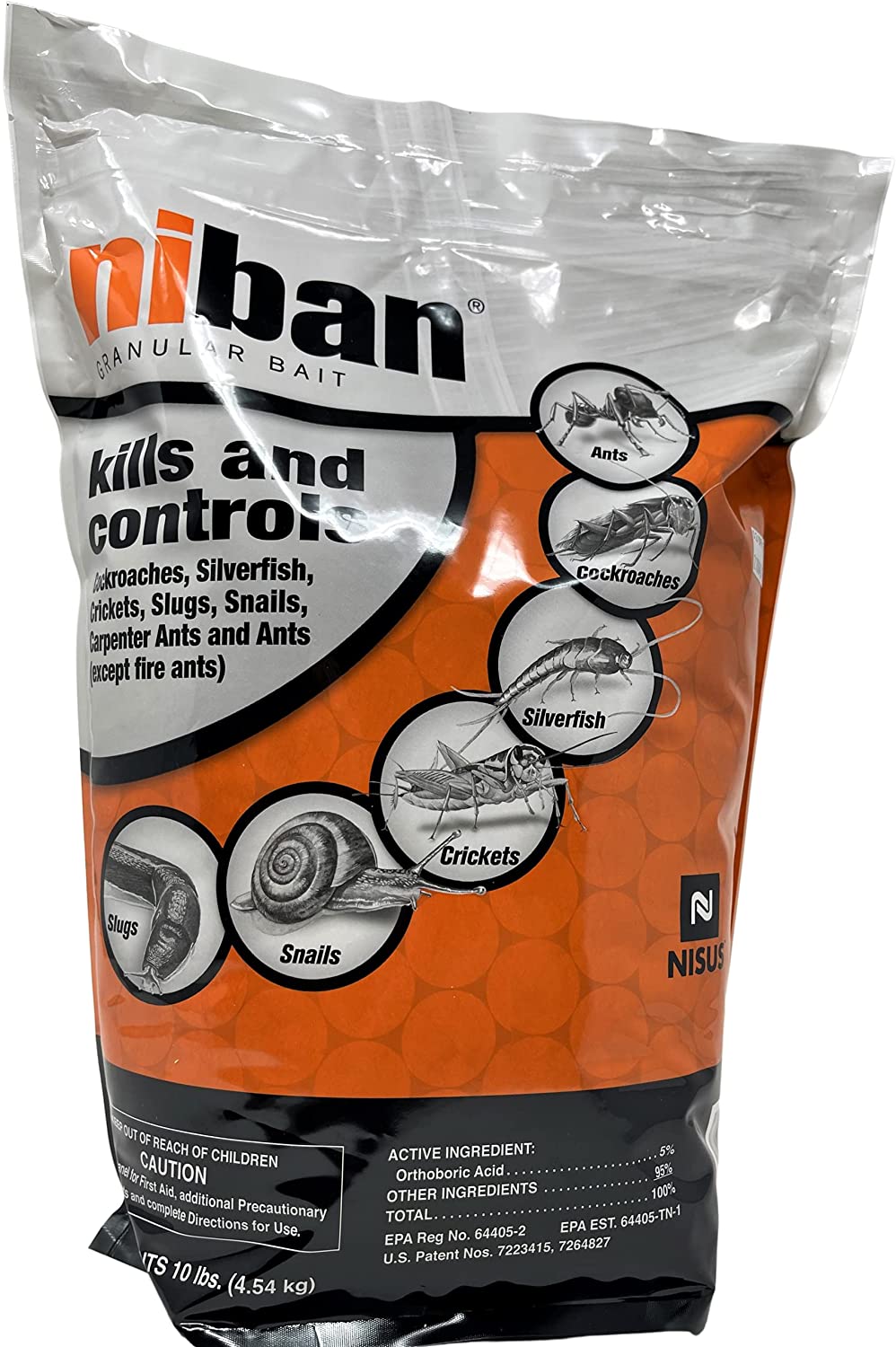 Nisus Niban Granular Insect Bait 10lb bag for Ants Cockroaches ...