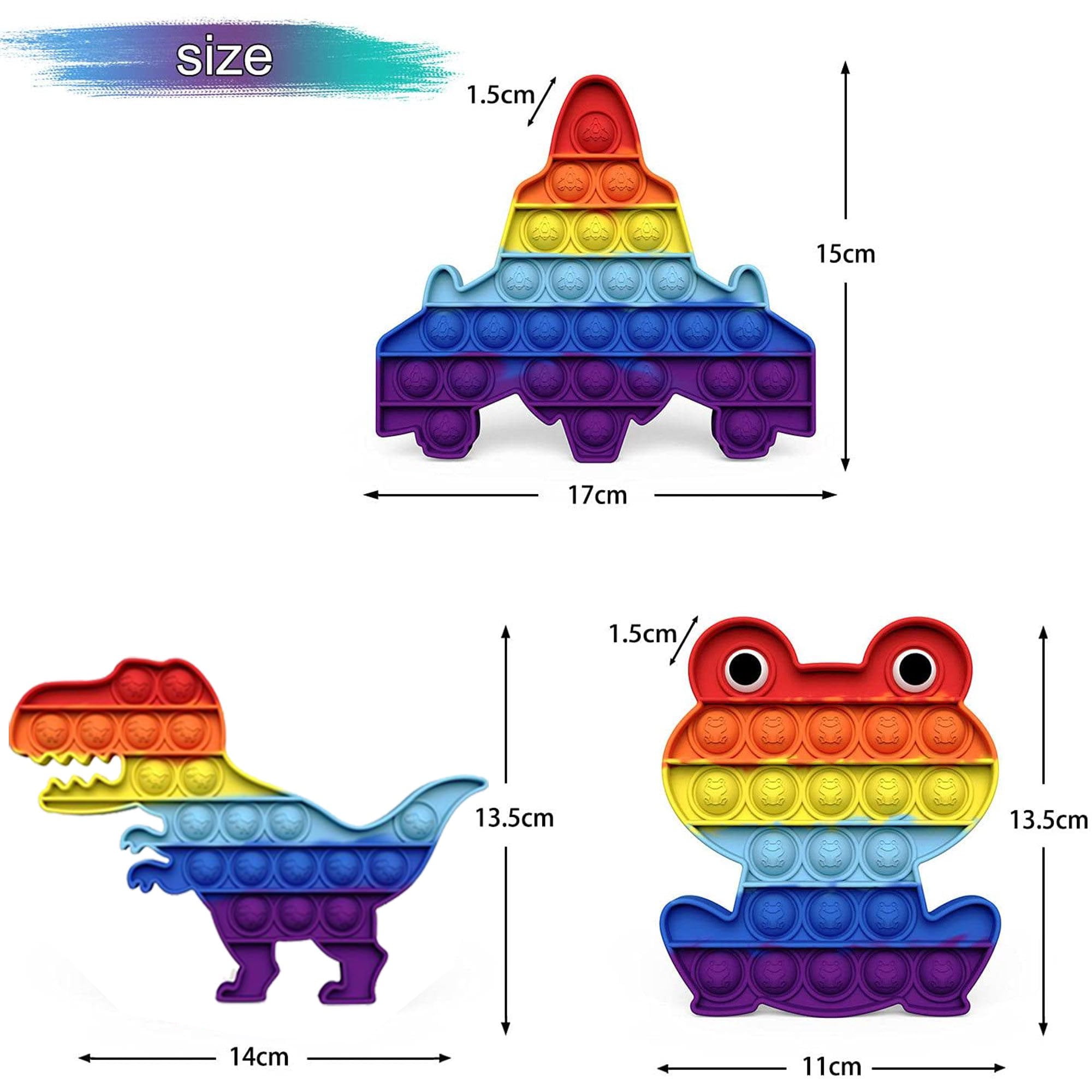 Buy 3 Packs Bubble Sensory its Push It Fidget Pop Toy, Popper Poop ...