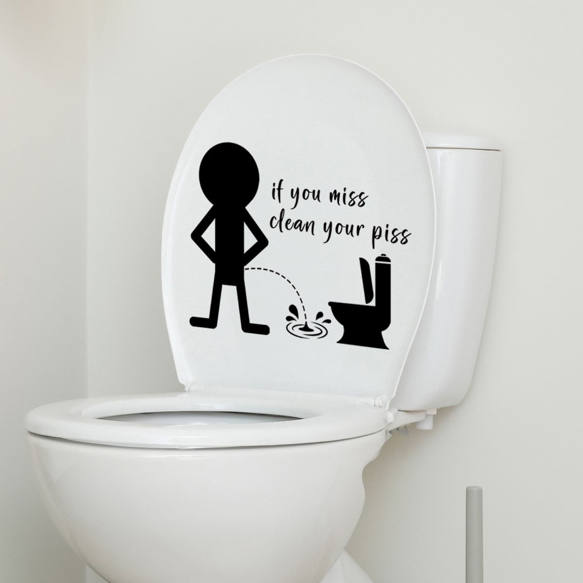 CHAO 2 pegatinas con eslogan de orina para niños en inglés, divertidas pegatinas de pared para ...