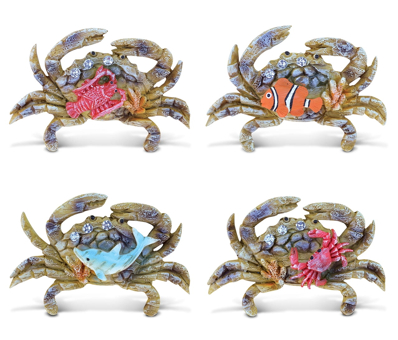 CoTa Global Crab Refrigerator Rockstone Magnets Set of 4 - Assorted ...
