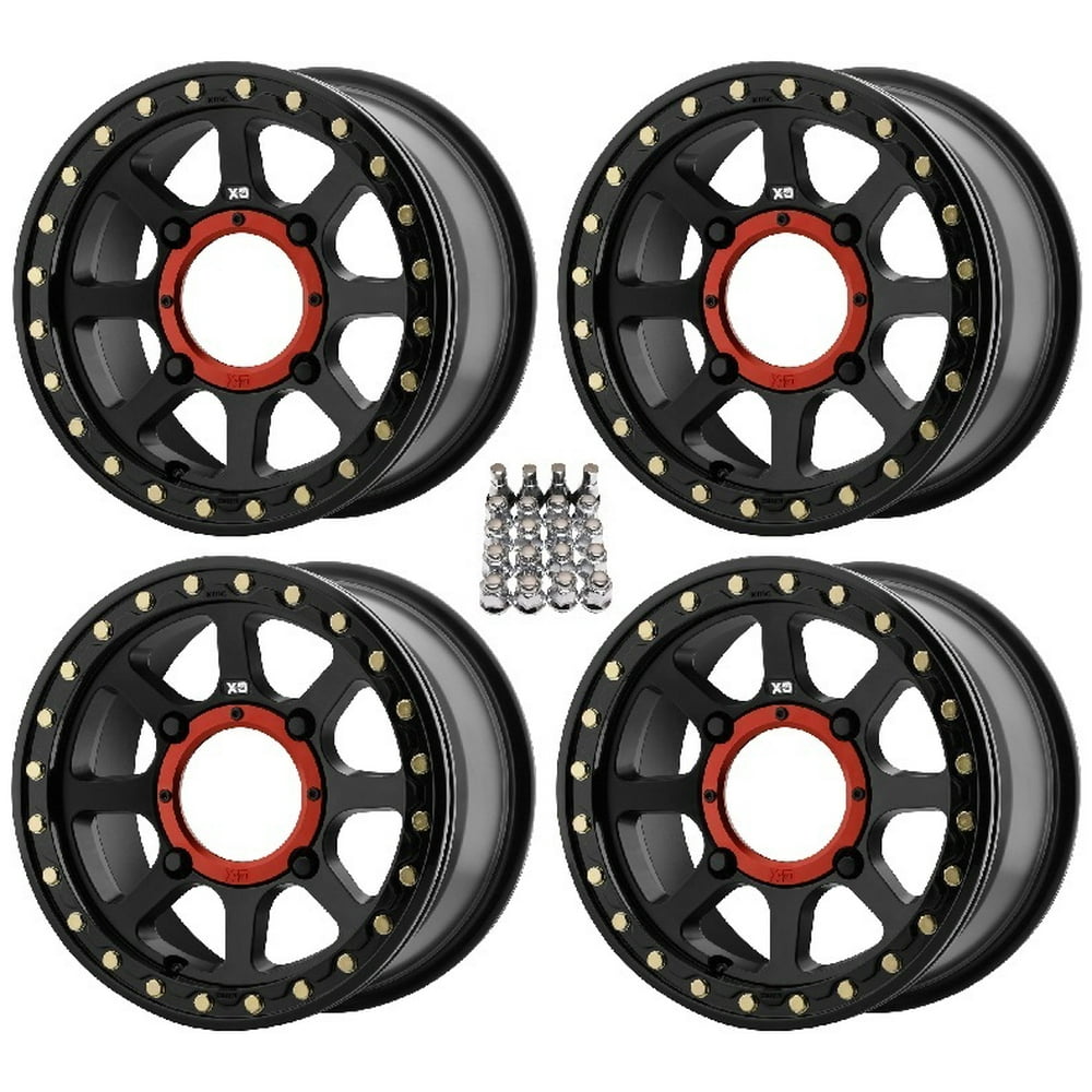 KMC Addict 2 Beadlock ATV Wheels/Rims (+38mm) Black 14" Can-Am ...