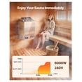 6KW Electric Sauna Heater 240V, Dry Sauna Stove for Home, 5-9 Cubic ...