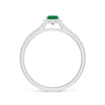 2wist Designs 925 Sterling Silver Halo Emerald Pear Shape Prong Setting ...