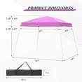 Outdoor Basic 10'x10' Pop Up Canopy Tent, Durable Steel Frame, Pink ...