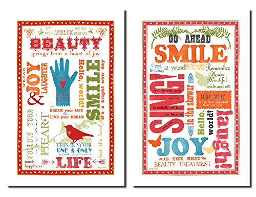 Fun, Trendy, Colorful Inspirational Signs; Two 12X18 Poster Prints ...