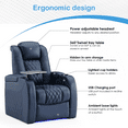 Weilianda Home Theater Seating Top Grain Nappa Leather Recliner Chair ...
