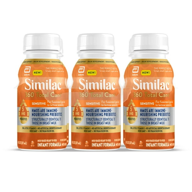 Similac 360 Total Care Sensitive Infant Formula, Ready-to-Feed, 8-fl-oz ...