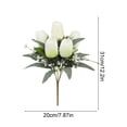 Artificial Tulips 5-Head Cluster Faux Flowers,Silk Floral Arrangement ...