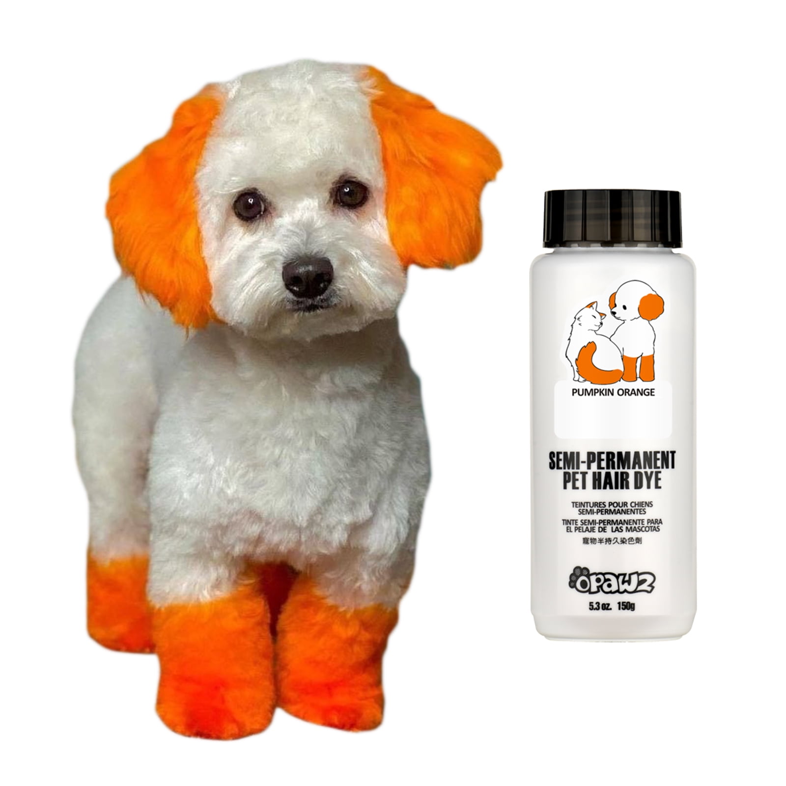 OPAWZ Semi-Permanent Dog Hair Dye, Non-Toxic Pet Hair Dye for Dogs ...