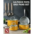 Cook N Home Non Stick Stock Pot with Lid, 6 Quart Hard Anodized Ceramic ...