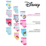 Disney Baby Girls' Socks - 12 Pack Minnie Mouse, Daisy, Princess Socks ...