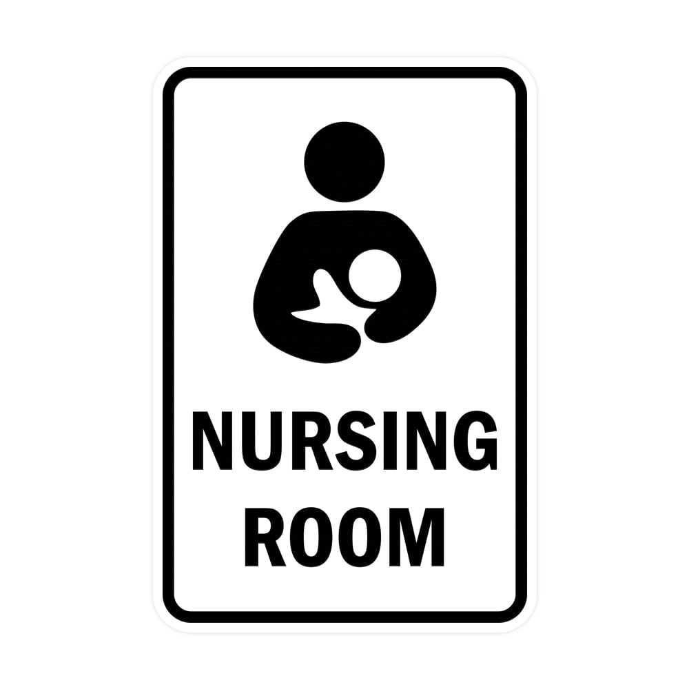Portrait Round Nursing Room Sign (White) - Large 6" x 8" - Walmart.com