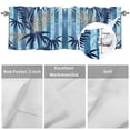 Curtain Valance for Windows, Gold Black Ferns Leaves Kitchen Valances ...
