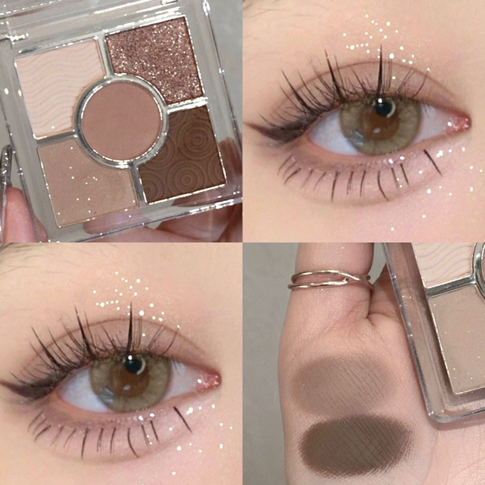 5 Colors Eyeshadow Palette Blendable Rich Colors With Velvety Texture ...