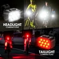 c USB-C Bike Light Set, 10 LED 1100mAh Ultra Bright IPX6 Waterproof ...