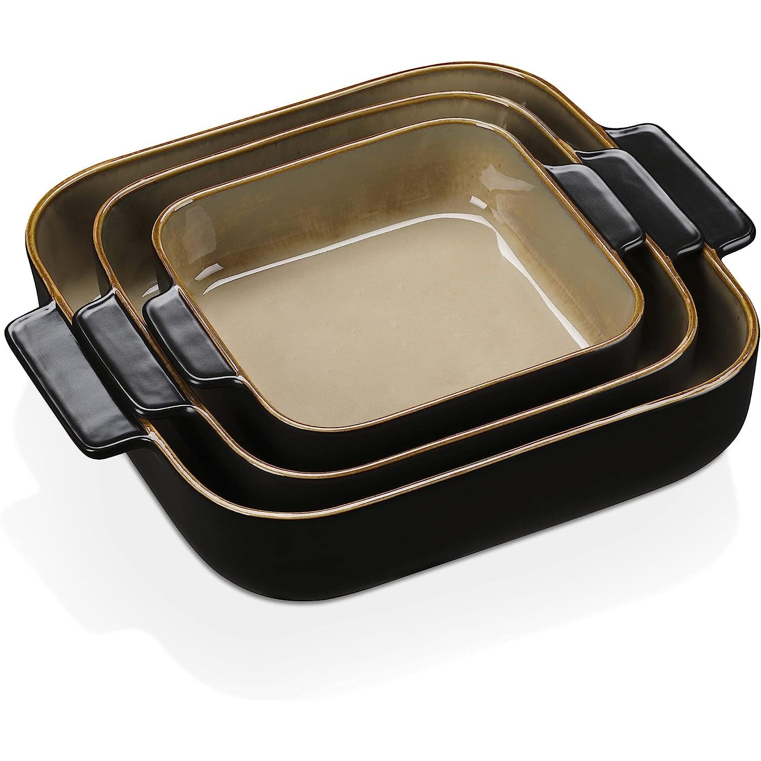 Bilot Archi Stoneware Baking Dish Set of 3, Oven to Table Dish Set with ...