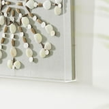 24" x 24" Clear Shell 3D Shadow Box with Gray Fabric Backing, by ...