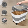 2 PCS Food Storage Containers 20 Lbs Collapsible Dog Food Storage ...