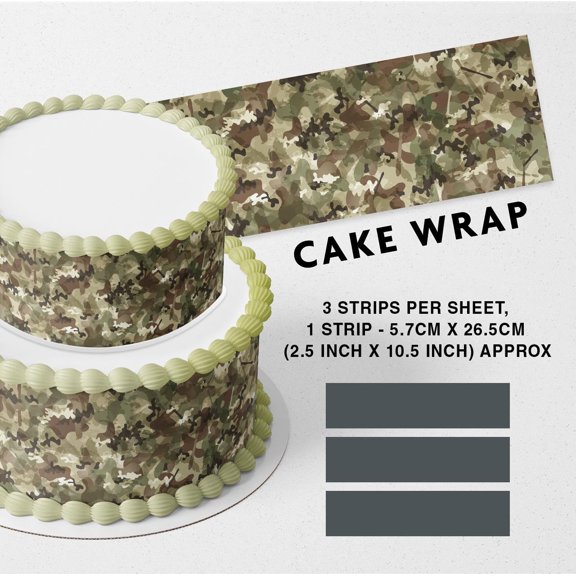 Cheetah Pattern Strips Edible Icing Printed Cake Wrap Strips Topper ...