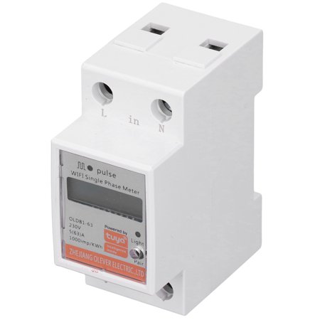 LCD Digital Energy Meter, Single Phase Electric Meters DIN Rail Mount ...