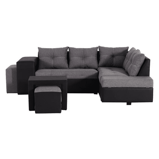 SALA ESQUINERA SOFIA GRIS AIROS MODERNA | Bodega Aurrera en línea