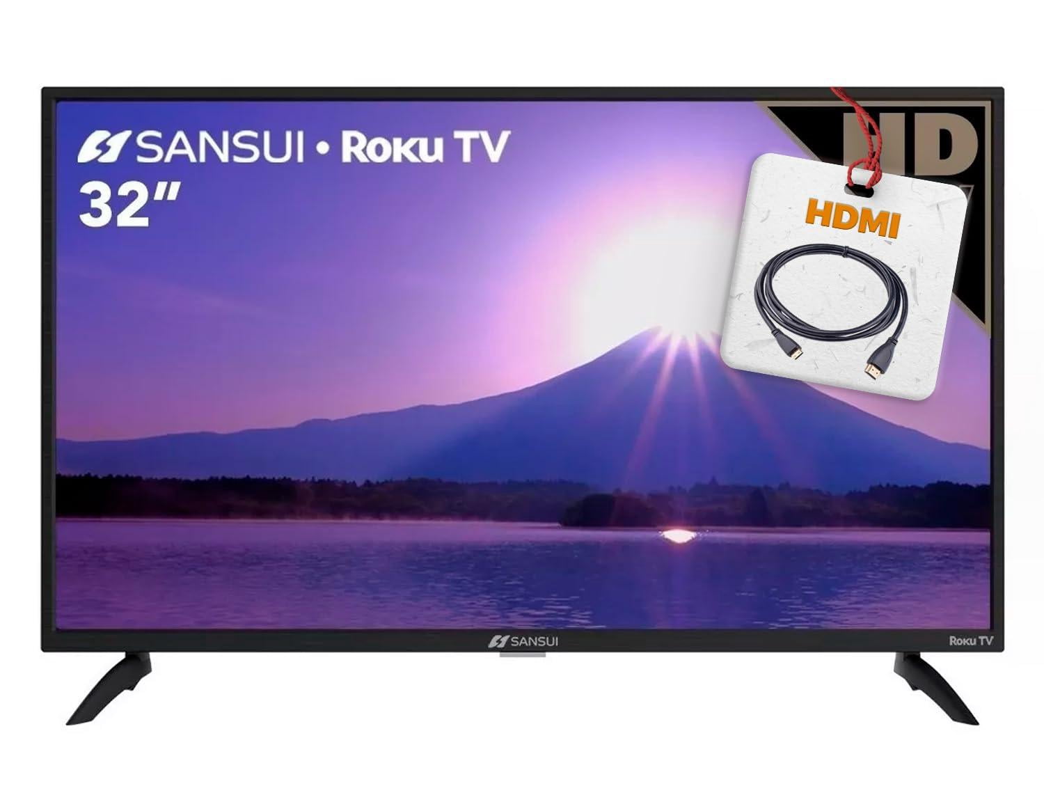 SANSUI TV 32" HD Compatible con Sistema Operativo Roku 2024 + Cable ...