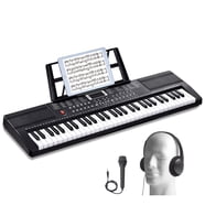 Glarry 61 Keys Keyboard with Piano Stand, Piano Bench, Built In ...