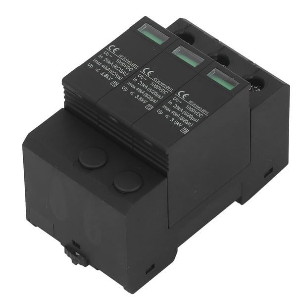 DC Surge Protector, 3P Fireproof 1000VDC Status Display Surge ...