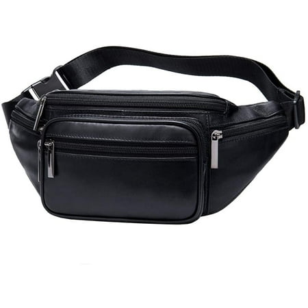 XGBB Vintage Leather Fanny Pack Waist Bag for Men Women Travel Hiking ...