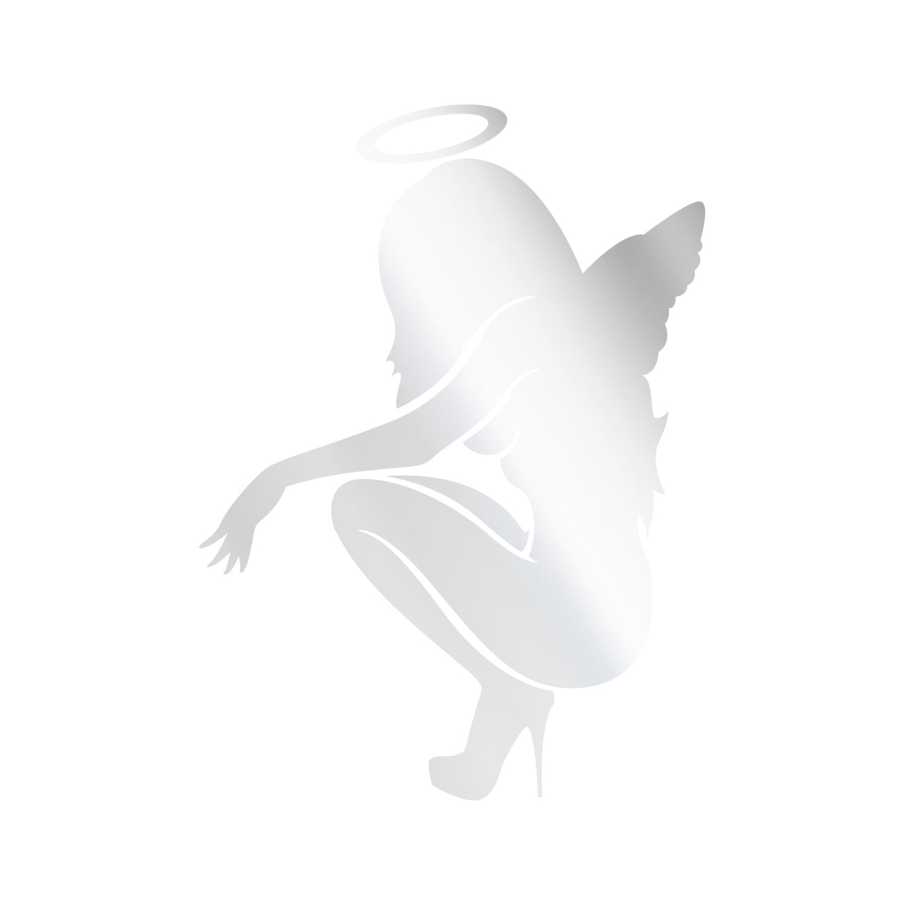 Kneeling Sexy Angel Sticker Decal Die Cut - Self Adhesive Vinyl ...