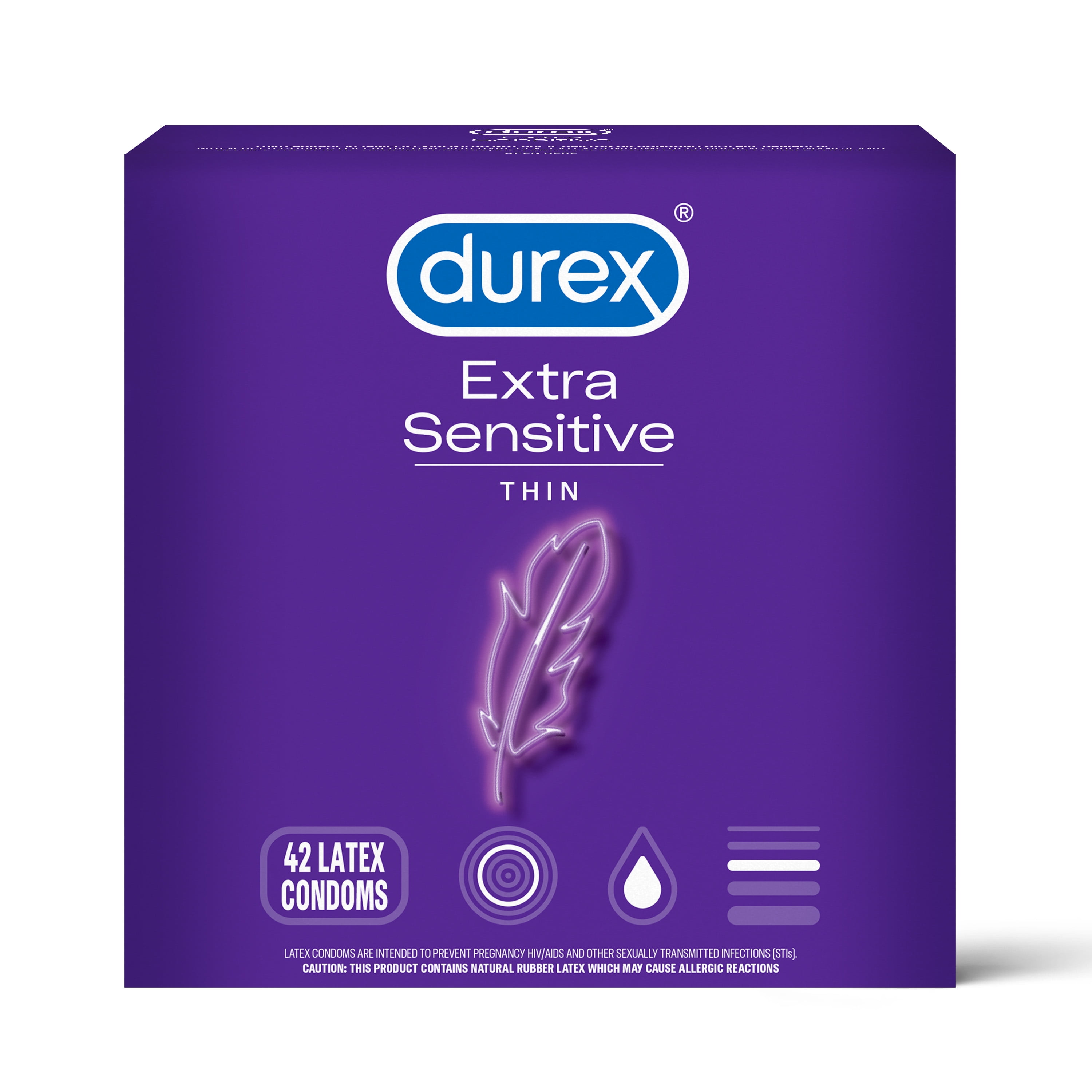 Durex Extra Sensitive Condoms Ultra Thin Lubricated Natural Rubber Latex Condoms For Men Fsa