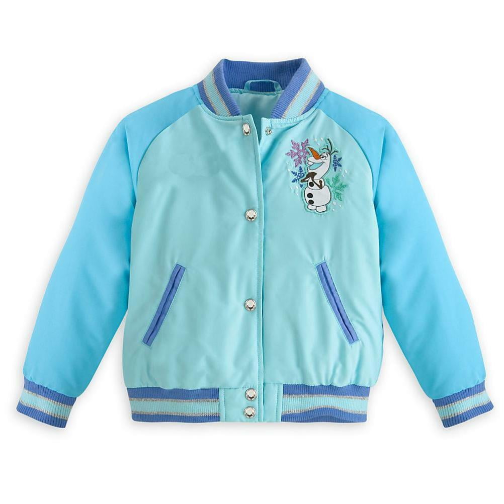 Disney Store Frozen Elsa Olaf Varsity Jacket Girl Size 7/8 - Walmart.com