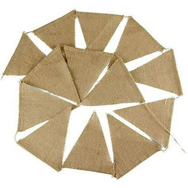 60 Flags Imitated Burlap Pennant Banner Multicolor Fabric Triangle Flag ...