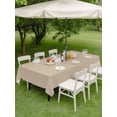 60x102 Rectangle Tablecloth, Pure Light Khaki Outdoor Tablecloth with ...