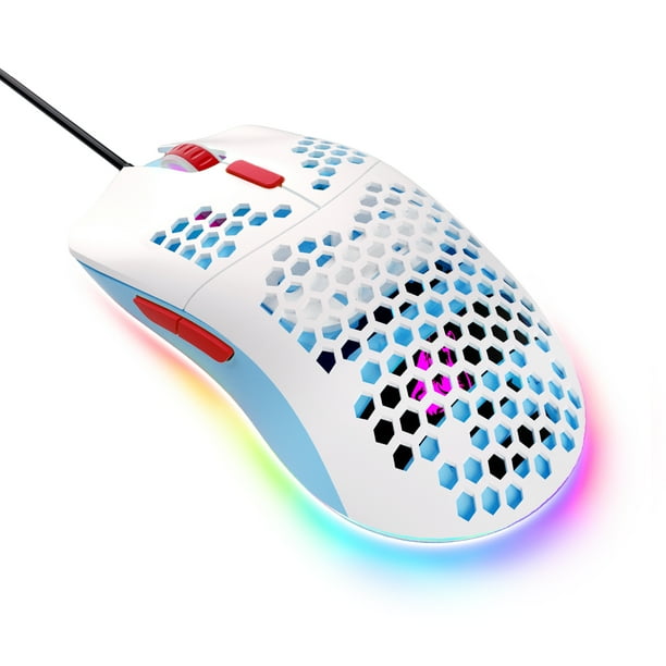 Wired Lightweight Gaming Mouse, 69g Ultralight Honeycomb Shell, RGB ...