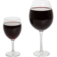 XL Giant Wine Glasses Set of 2 (33.5oz) - Holds Full Bottle, Unique ...