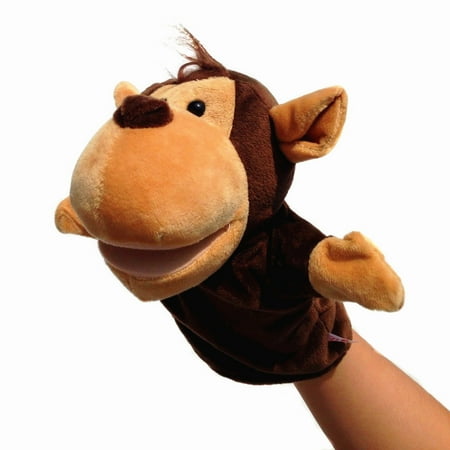 SHARKDOOK Hand puppet toy animal gloves mouth can move plush monkey ...
