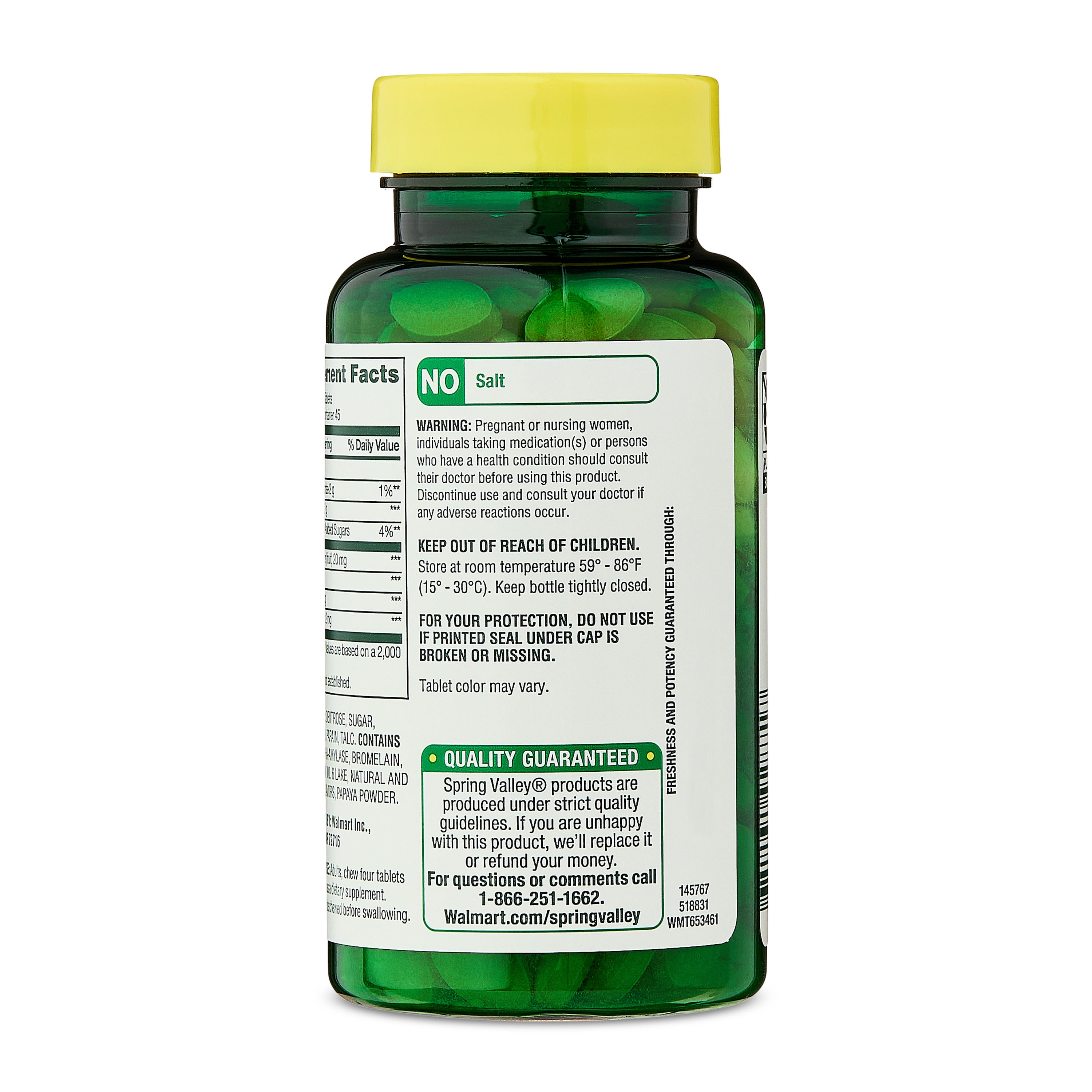 Spring Valley Papaya Enzyme Complex Chewable Tablets Philippines | Ubuy